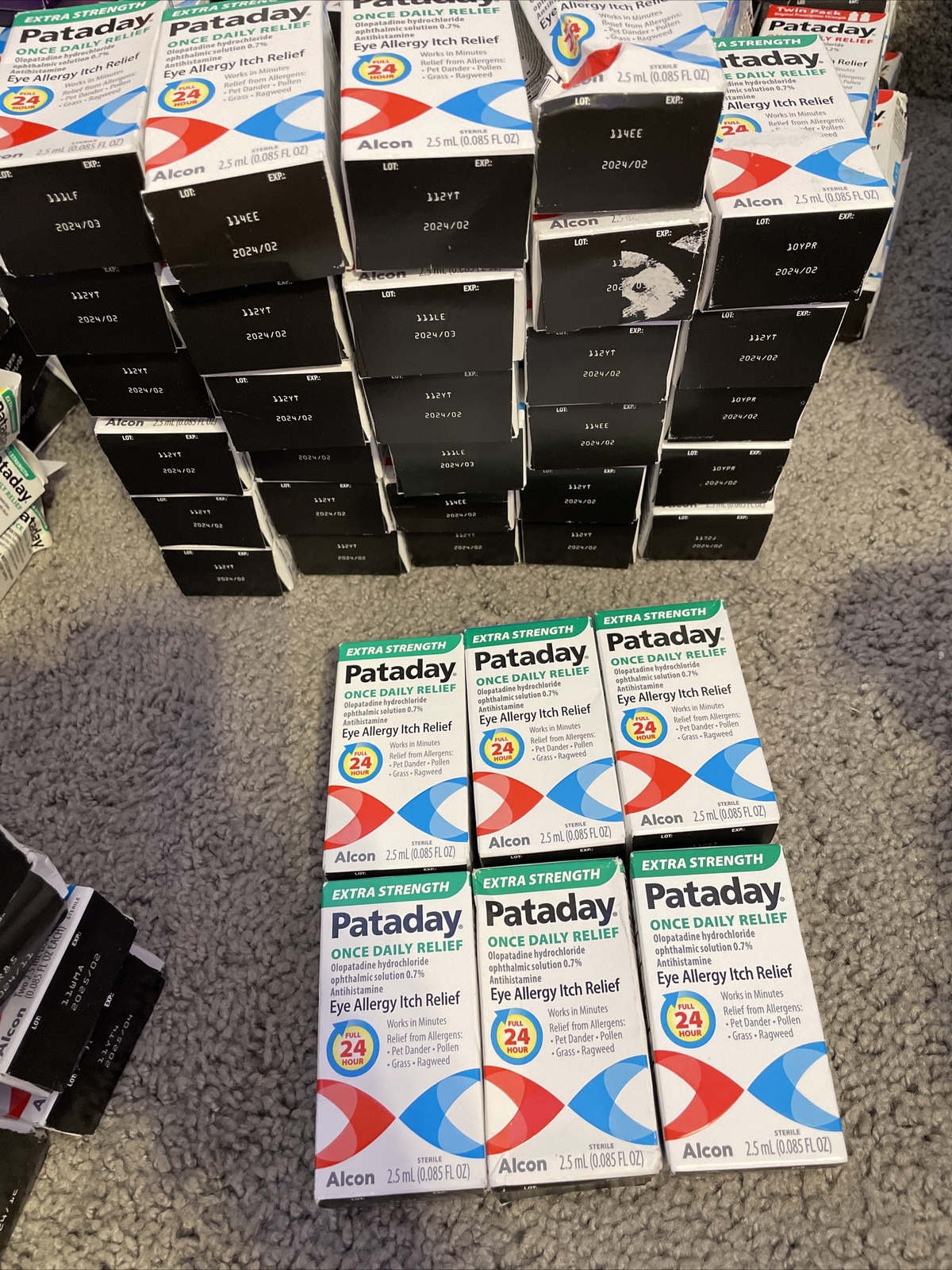 LOT OF 6 Pataday Extra Strength Allergy Relief Eye Drops 2.5ml New, Exp ...