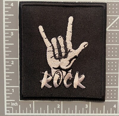 Rock On Hands Band Punk Metal 3.5x4in Patch Iron / Sew-On | eBay