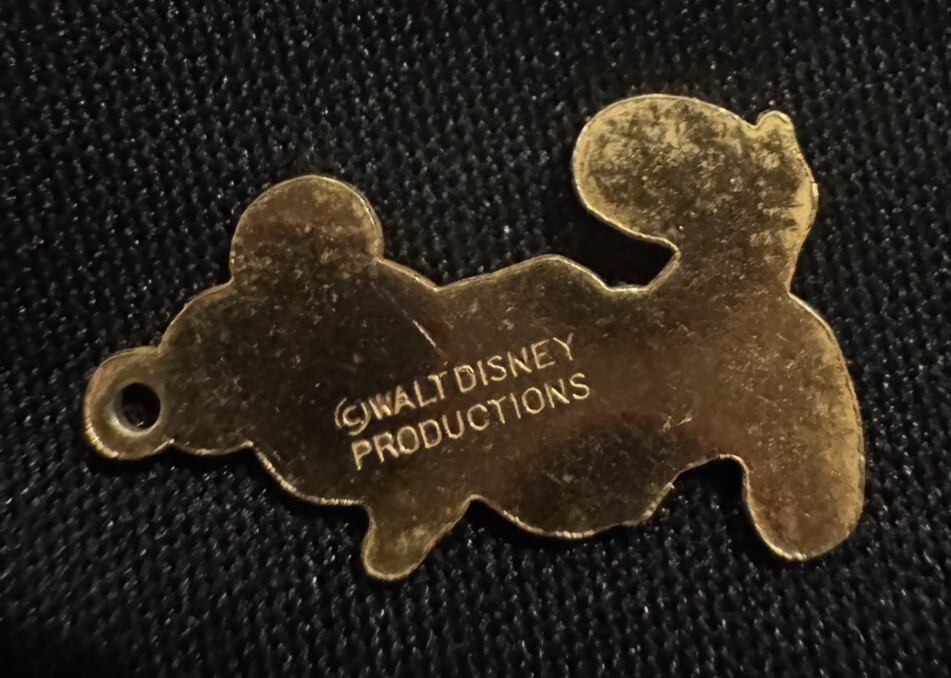 Disney Mickey Mouse Charm Gold Tone Enamel Small Walt Disney ...