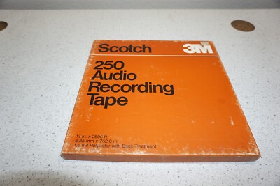 Scotch (3M) 250 Audio Recording Tape 1/4" Metal Reel Aluminum Reel (Pre ...
