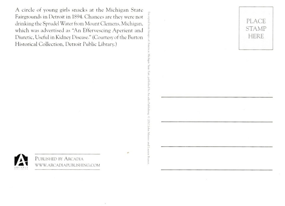 "Circle of Young Girls" -Eating Snacks- *Michigan State Fair (Postcard ...