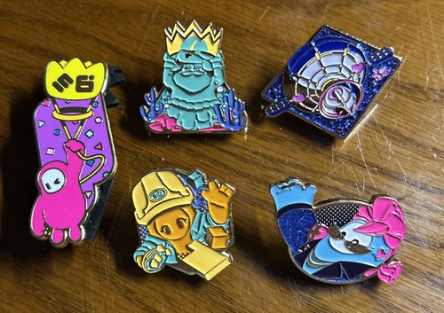 Epic Games Employee Fall Guys Pin Set Plus Bonus Pin. (5 pins in total ...