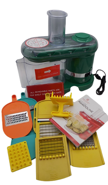 Cook's Essentials K45560 Electric Mandoline Slicer with 7 Blades & Lid ...