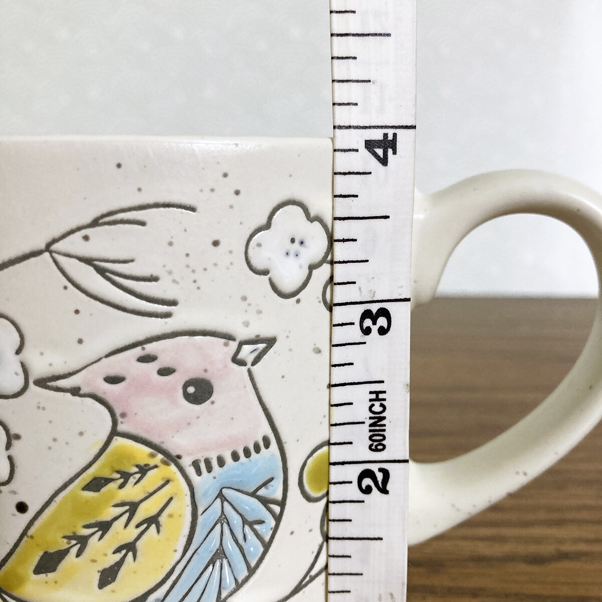 Spring Song Bird Flower Coffee Mug 17 oz Hand Painted | eBay