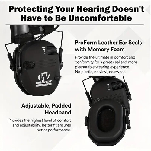 Walker's Electronic Earmuff Shooting Hunting Ear Protection Hearing ...