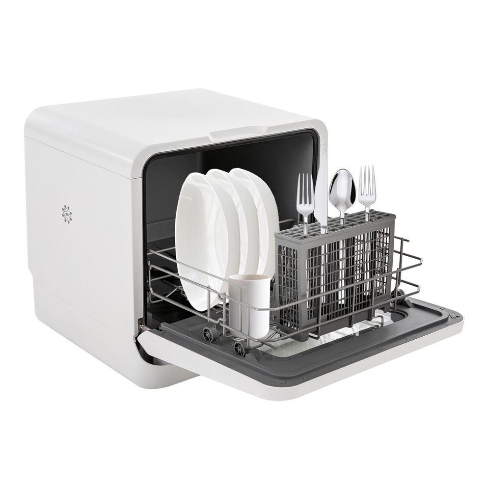 Portable Compact Countertop Mini Dishwasher with Water Tank Leak-Proof ...