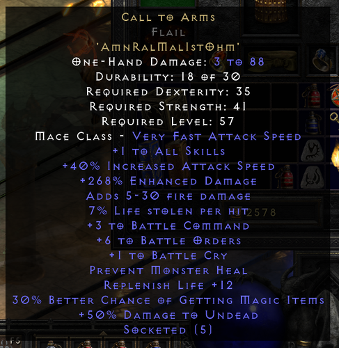 Diablo II Resurrected / D2R - Call to Arms 3/6/1 CTA Perfect BO | eBay