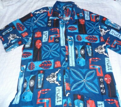 Stone Brewing Mcbiff Designed Tiki Escape Aloha Hawaiian Button Shirt ...