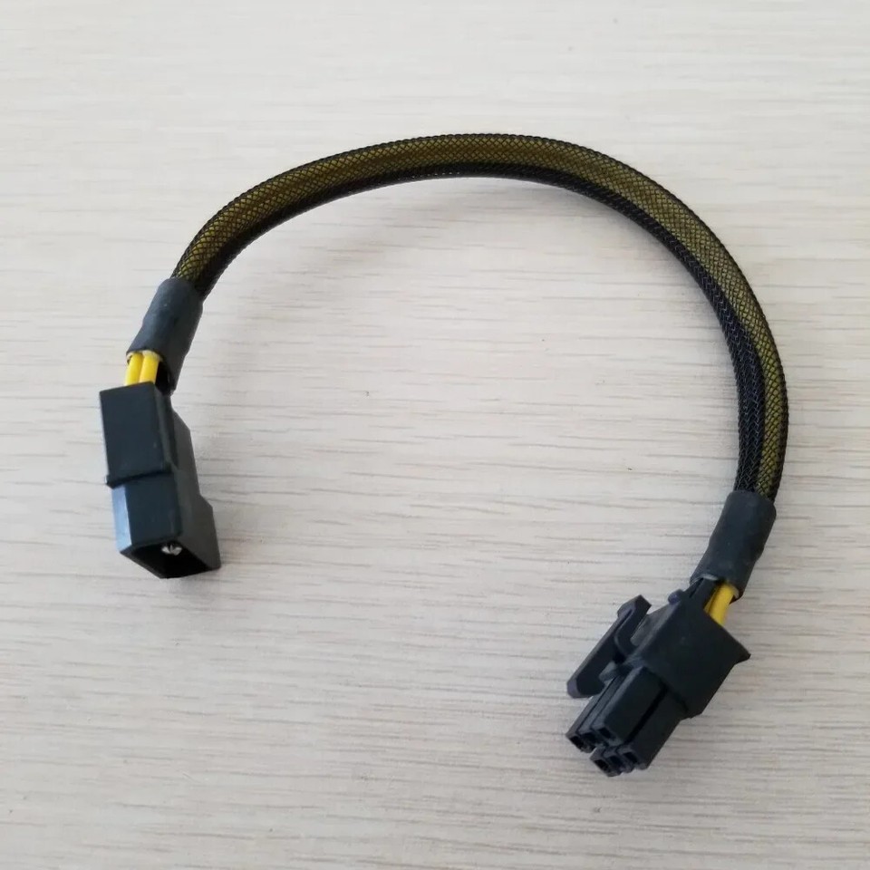 IDE Plus 4Pin to Graphics Card 6Pin Power Supply Cable Female Male 20CM ...