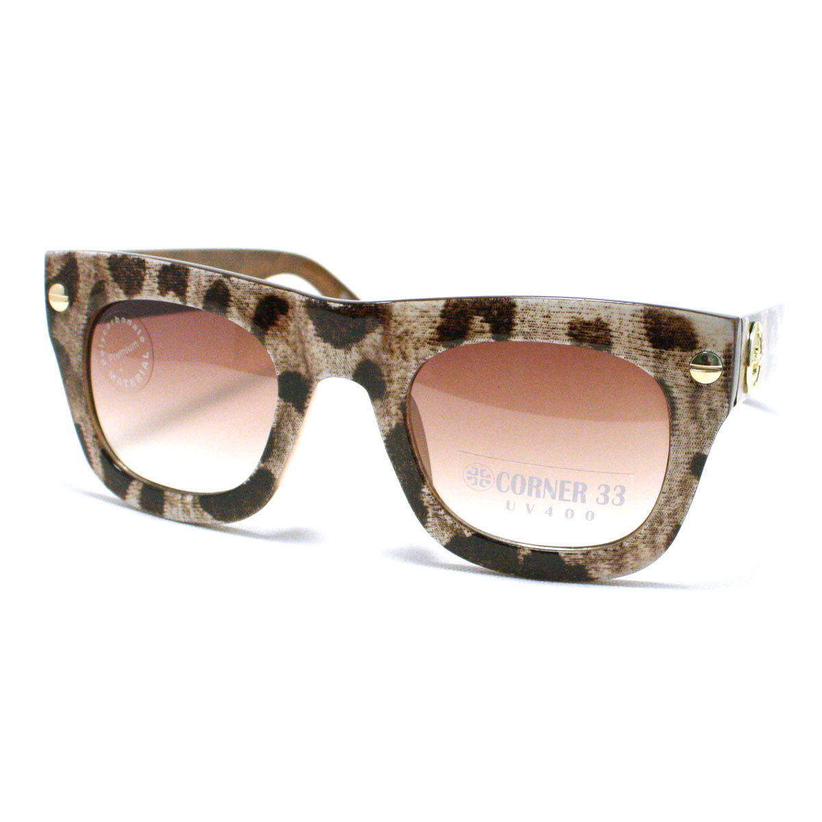Designer Fashion Sunglasses Womens Leopard Print Thick Square Frame UV ...