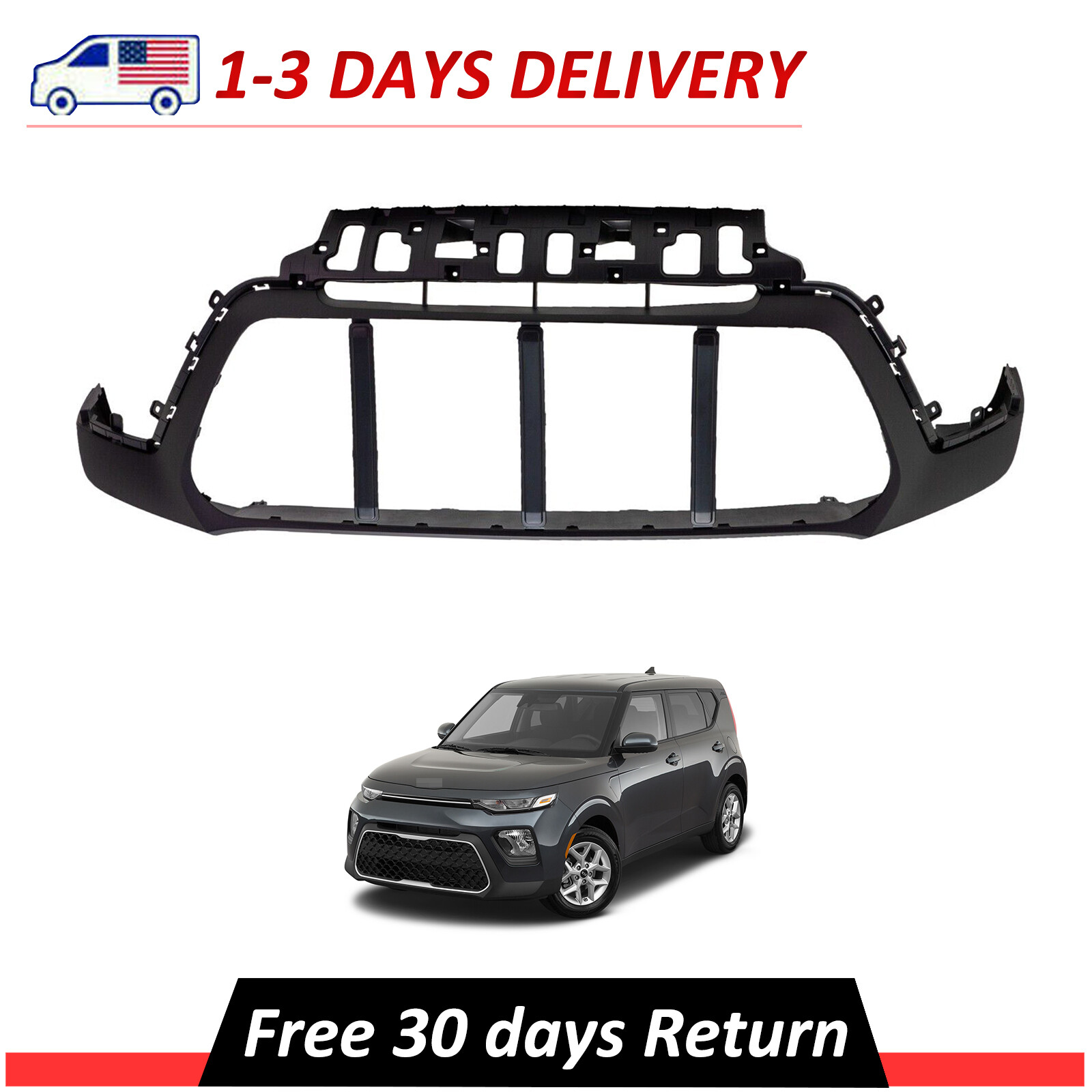For 2020-2022 Kia Soul Korea Built Primed Front Lower Bumper Cover # ...