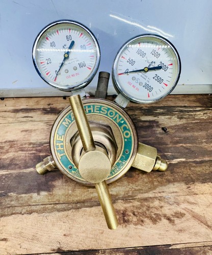 Vtg The MATHESON CO. Oxygen Pressure Regulator & Gauges EAST RUTHERFORD ...