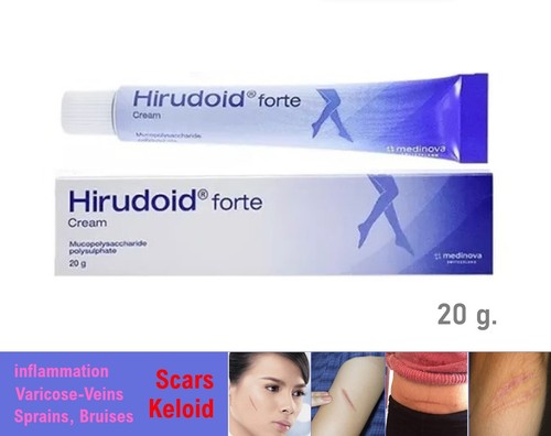 20 g. Hirudoid Forte Cream Varicose-Veins Bruises Scars Sprains Keloid ...