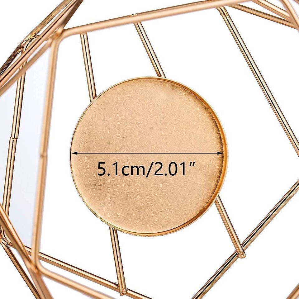 Geometric Tealight Candle Holders Gold Modern Metal Geo Wedding ...