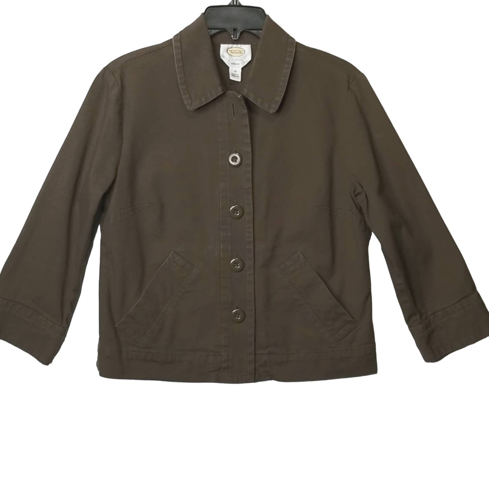 Talbots Classic Field Twill Jacket 10 Fall Brown - Gem