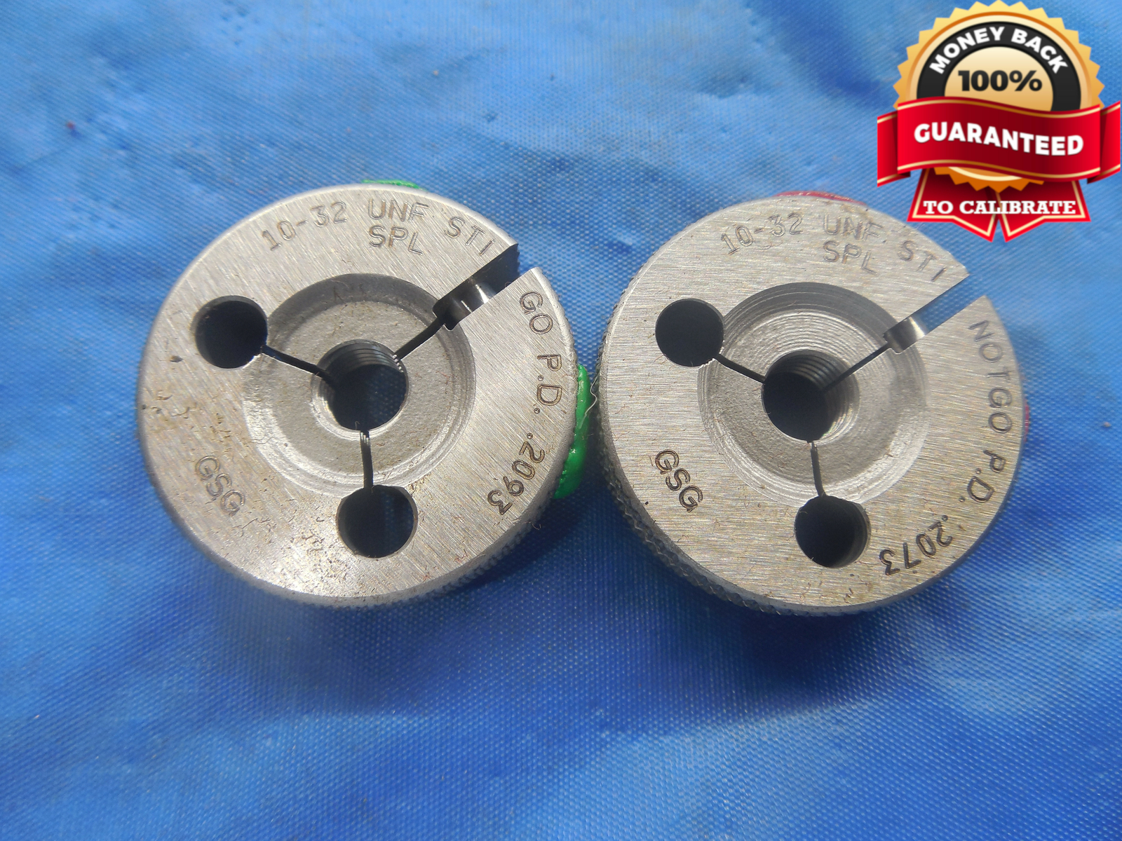 10 32 UNF STI SPECIAL HELICOIL THREAD RING GAGES #10 .190 GO NO GO ...