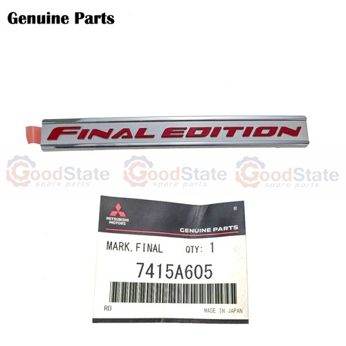 GENUINE Mitsubishi Lancer Evolution Evo 10 X Rear Emblem Badge Final ...