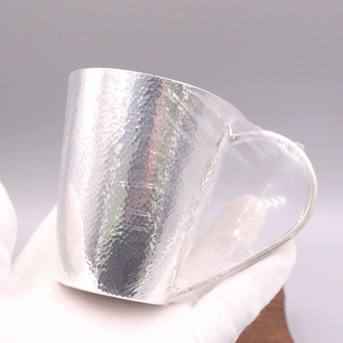 Real 999 Pure Silver Cup Mug Cug Silver Water Bottle Handmade Handle ...