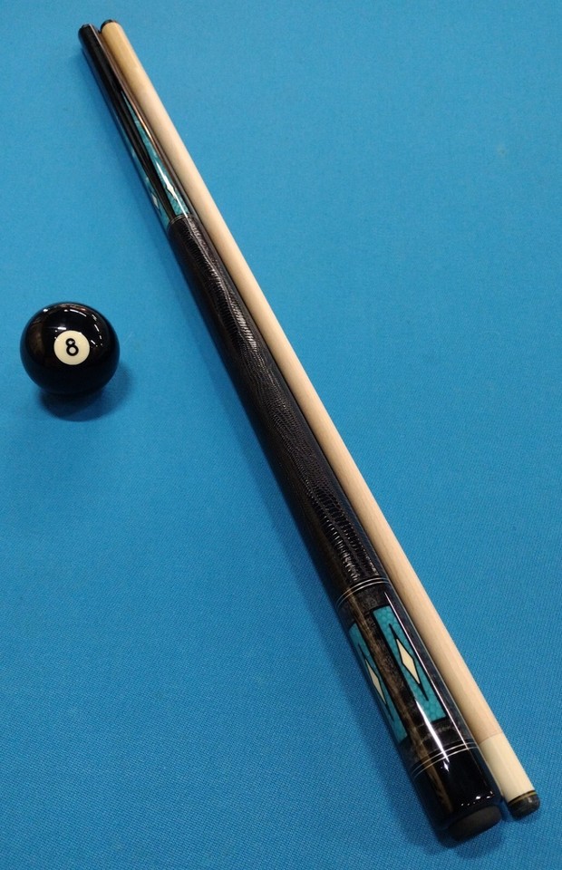 Custom Pechauer Pro Series Cue Carbon Stain Leather Wrap Turquoise Juma ...