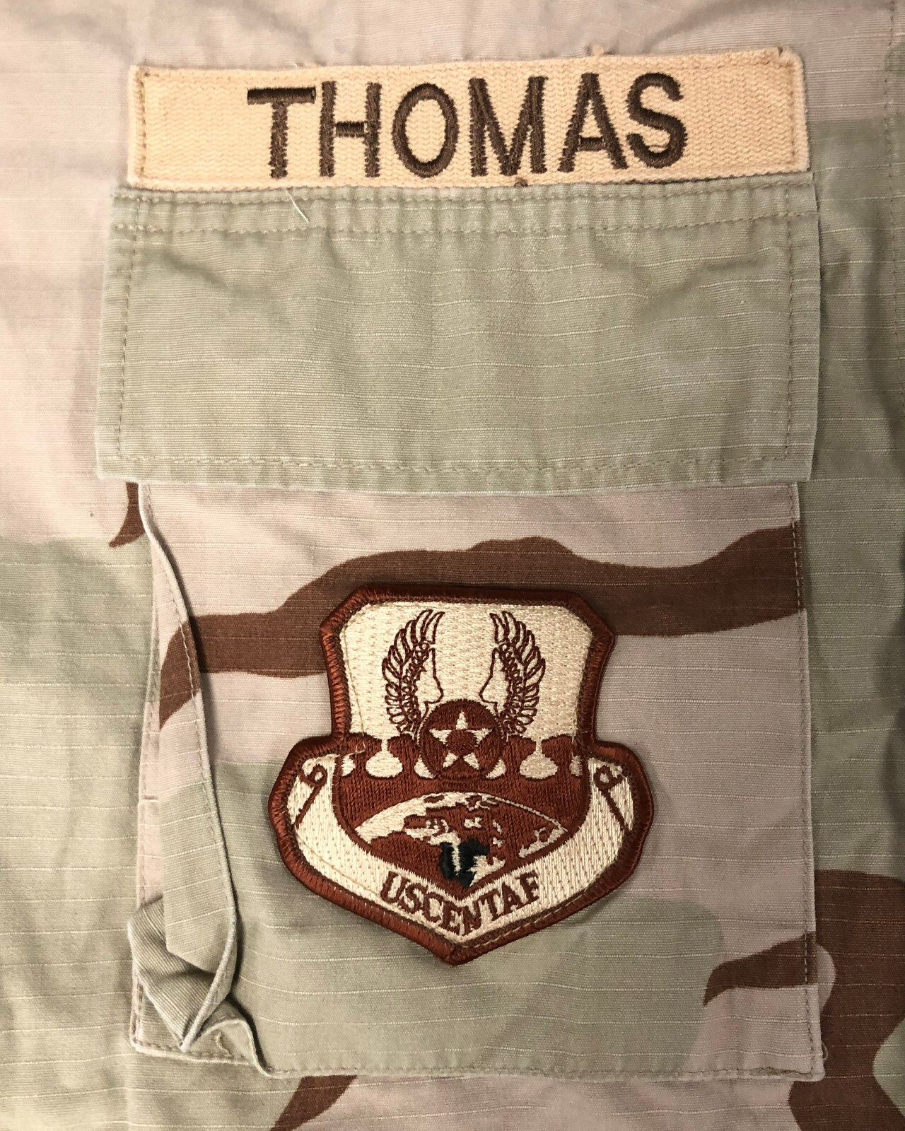 USAF DCU Desert Camo Blouse Patched Air Force Civil Engineer SM Long ...