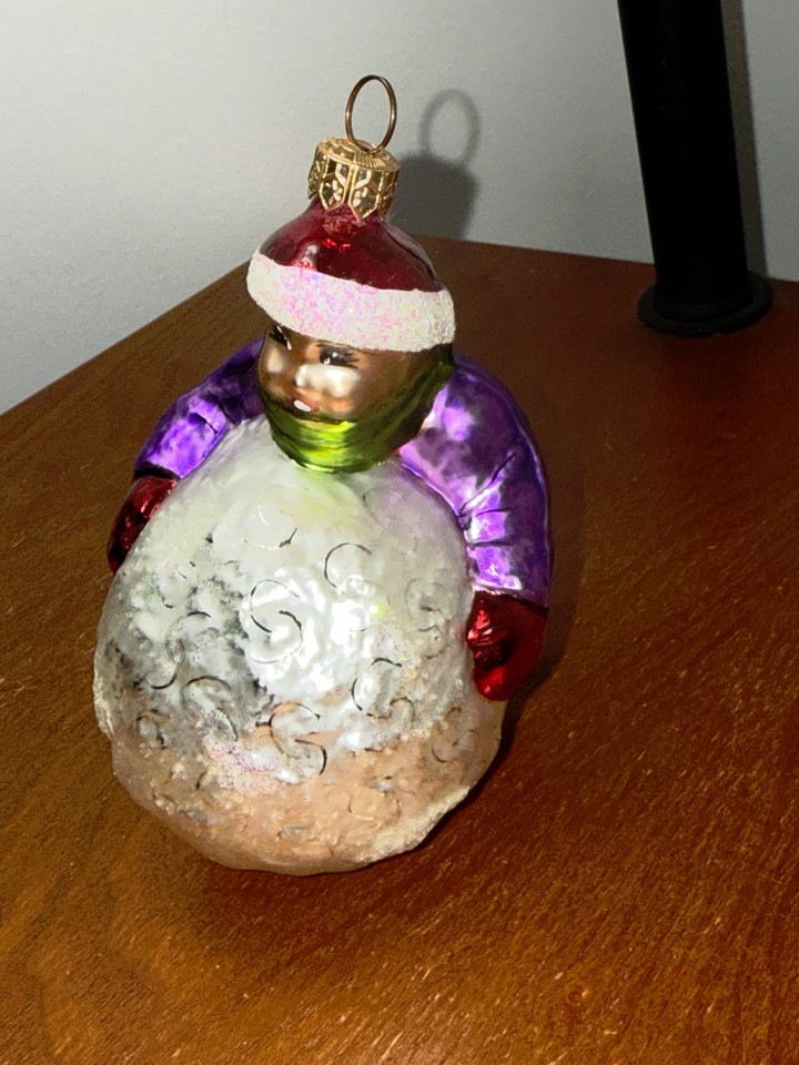 VINTAGE CHRISTOPHER RADKO " SNO BALLIN" KID ON SNOWBALL CHRISTMAS ...