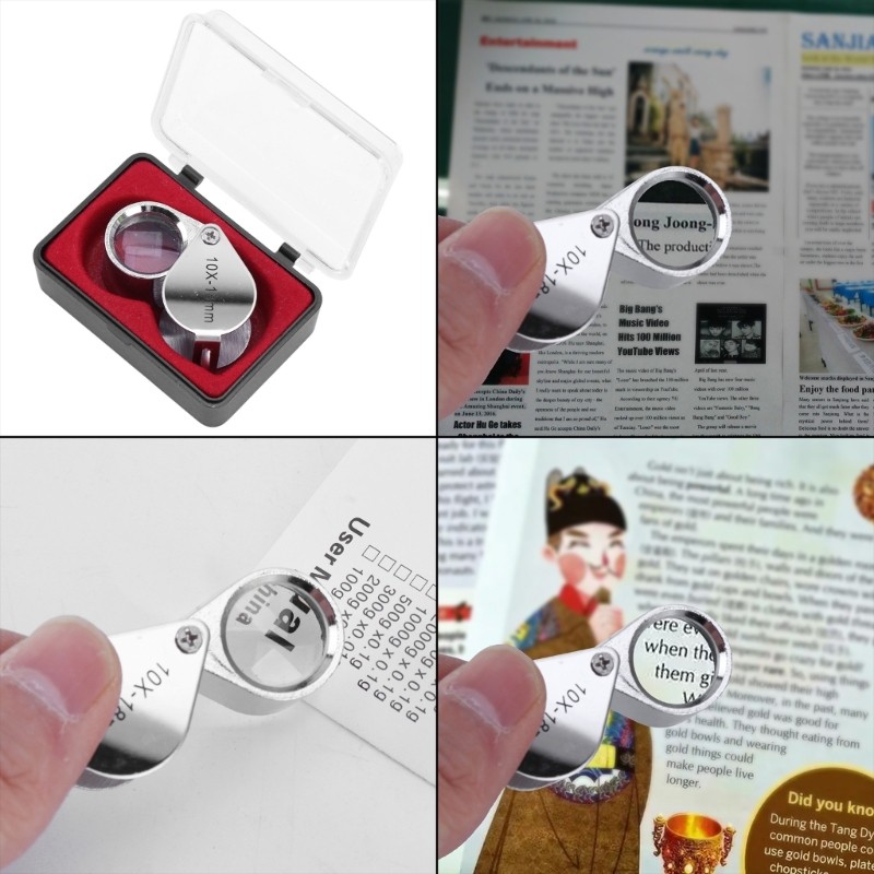 Diamond Loupe Metal Round Body Jewelers Eye Loupe Magnifier Magnifying ...