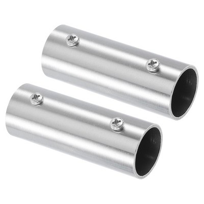 2 Pcs 2-Way Straight Pipe Fitting Connector 80mm Length Fit 1" OD Pipe ...