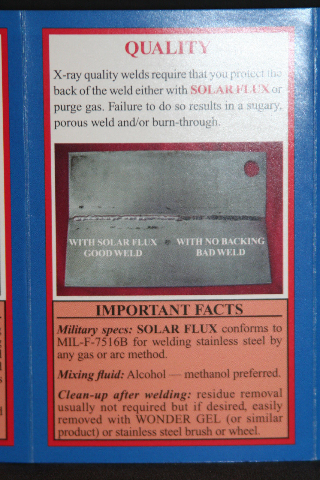 SOLAR FLUX TYPE B For Stainless Steel Welding, TIG MIG SMAW, FREE ...