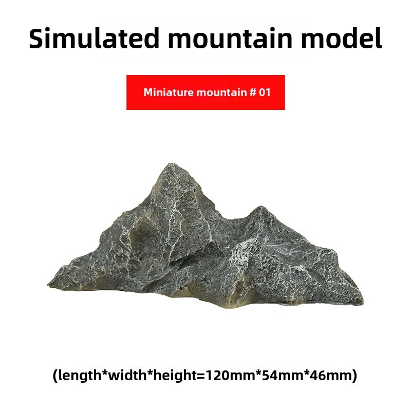 Diorama Mini Mountain Model Realistic Rocks Train Railroad Landscape ...