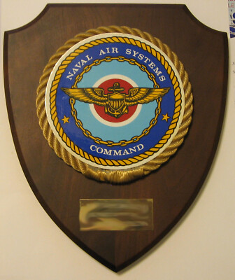 Naval Air Systems Command USS Navy plaque, not brass | eBay