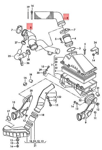 Genuine VW Beetle Cabrio Cabriolet Bettle New 1C1 Connecting Pipe ...