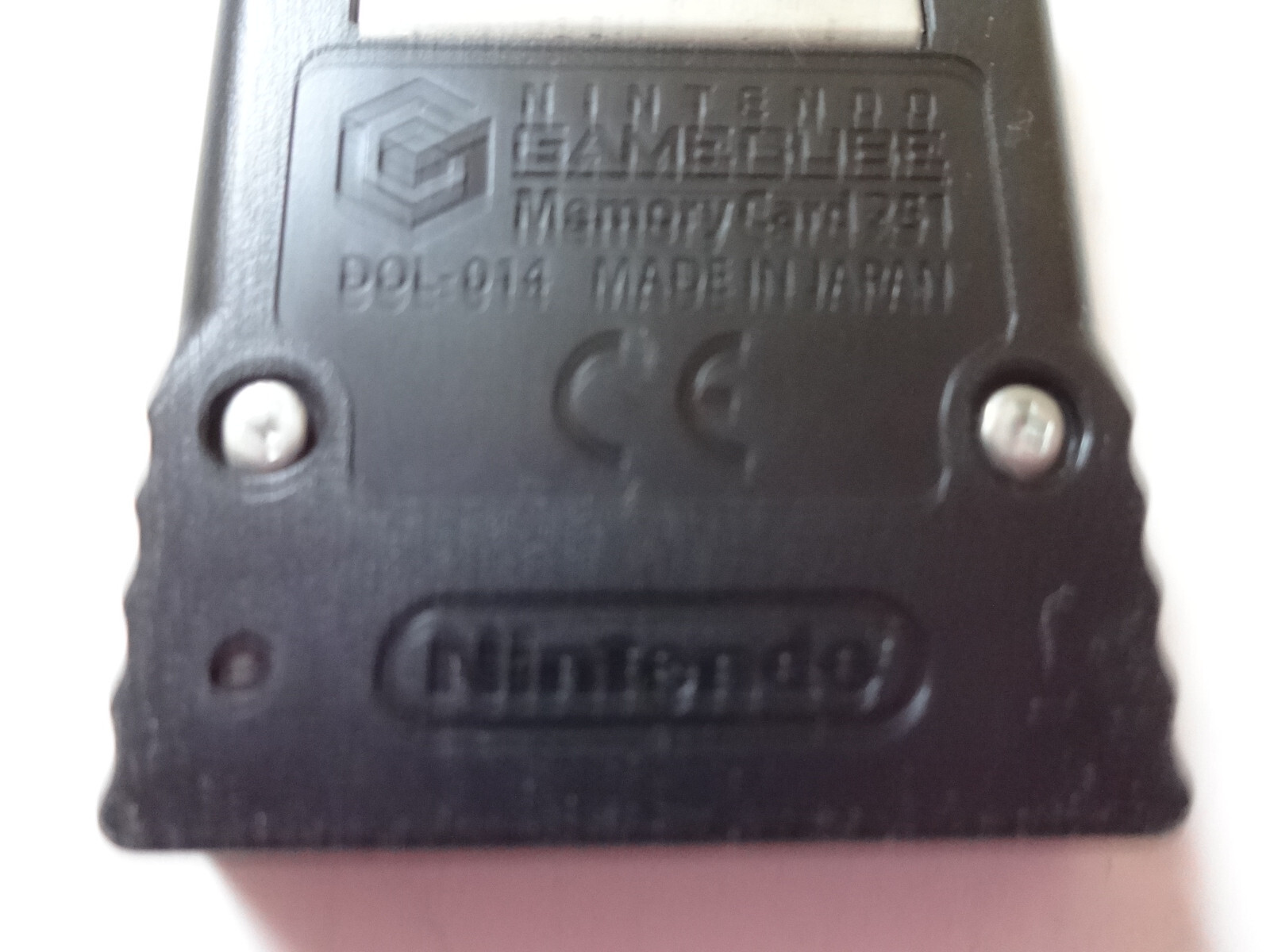Nintendo GameCube Memory Card 251 Clear Black GC Official DOL-014 From ...