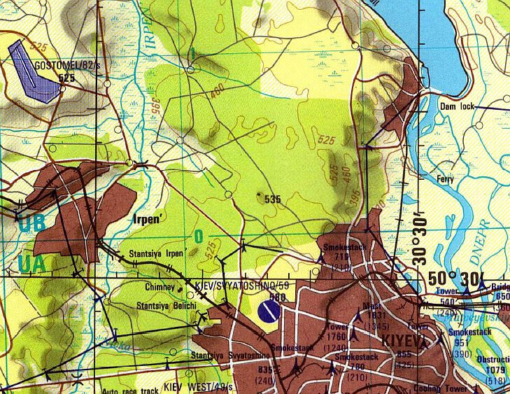 NIMA Military Topographic Map of Kyiv Kiev Ukraine 1:250,000 JOG | eBay