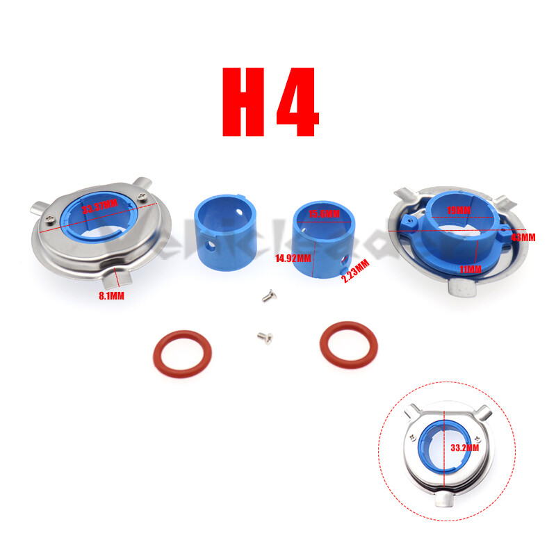 LED Headlight Bulb Base Adapter Socket Retainer H1/9006/9005/880/H3/H4 ...