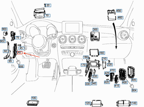 MERCEDES-BENZ C W205 FRONT SAM COMPLETE CONTROL UNIT A2059006818 NO ...