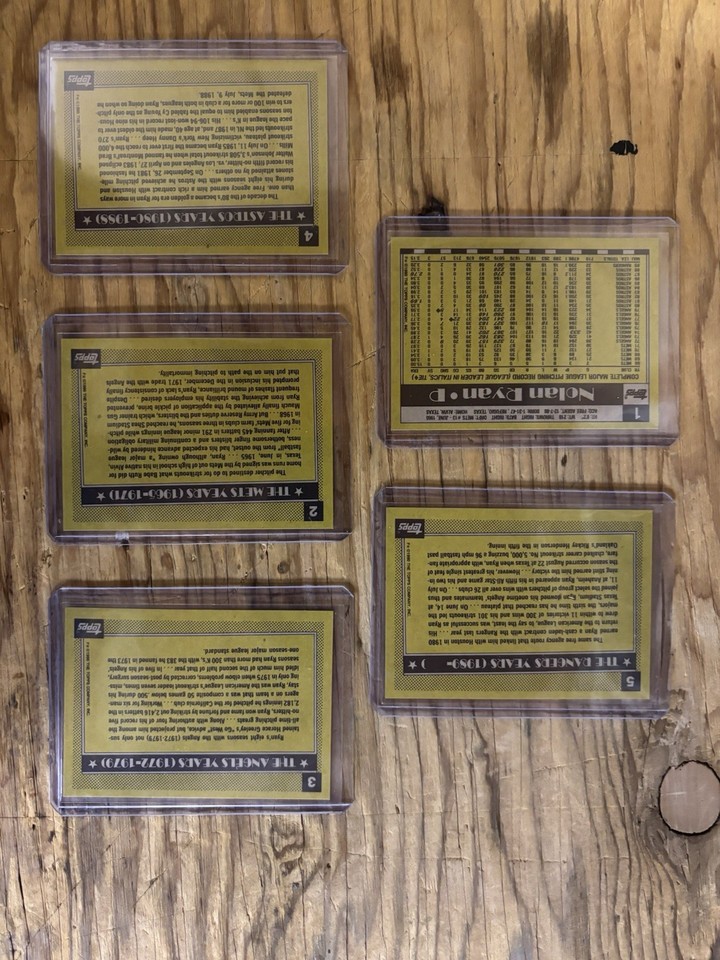 1990 Topps 5000 Strikeout Set NOLAN RYAN 5 Card Set NR/MNT | eBay
