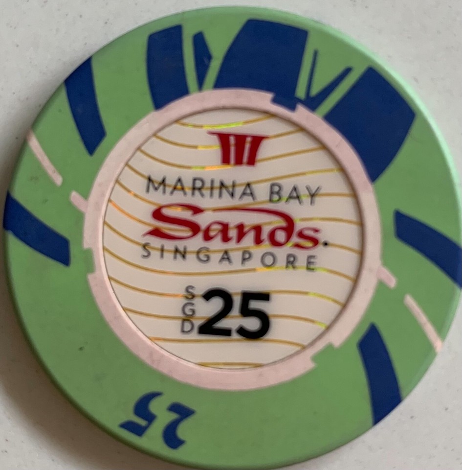 Casino Chip Marina Bay Sands MBS Singapore House $25 | eBay