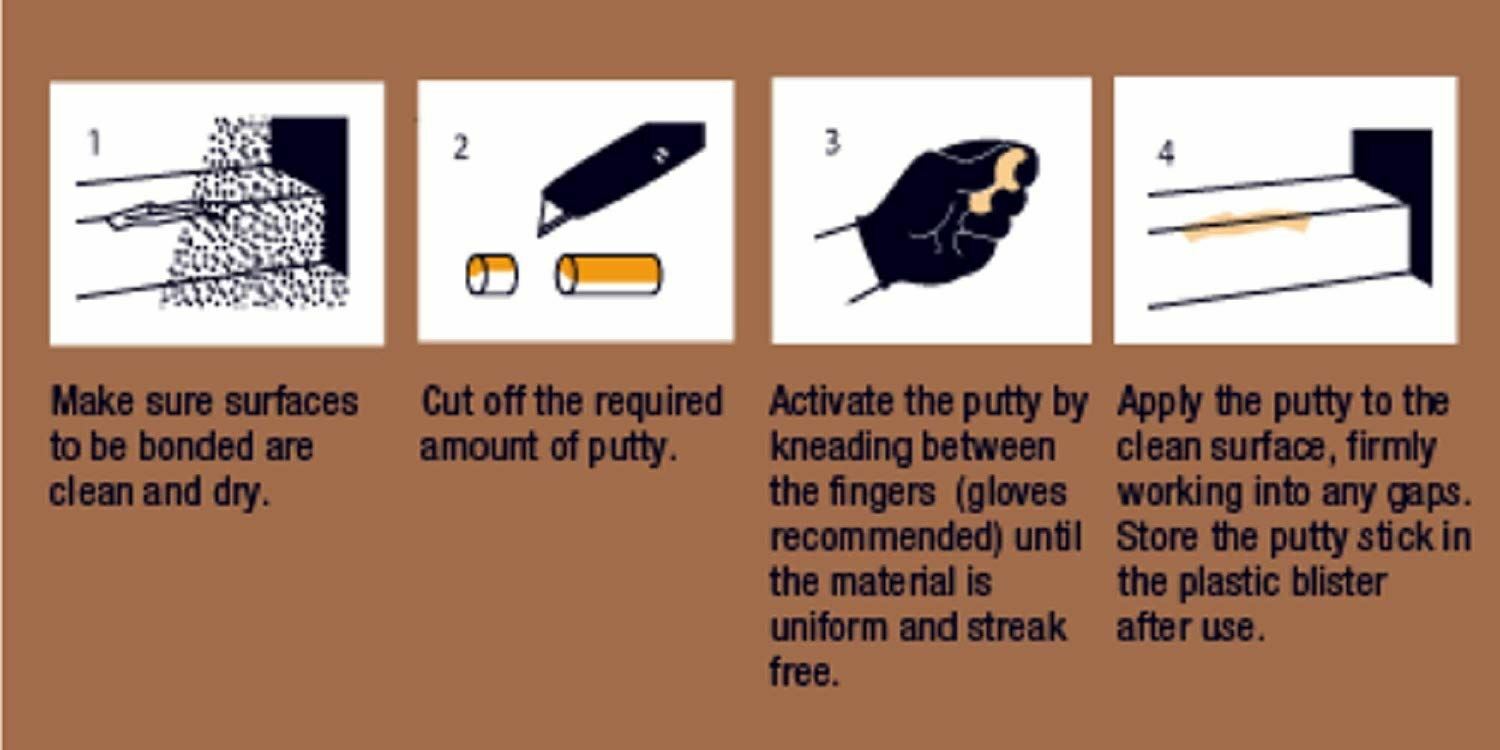 Araldite Repair PUTTY Bar Multi Purpose Repair 50g Epoxy Power Gap ...