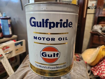 VINTAGE ORIGINAL ANTIQUE GAS OIL GENERAL STORE SIGN GULF CAN VERY NICE ...