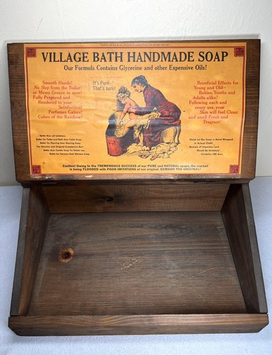 Country Store Vintage Village Bath Handmade Soap Box USA 1971 ...