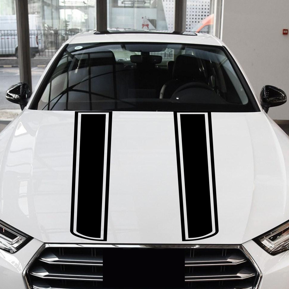 Black Stripe Decal Graphic Vinyl Sticker For Car Truck Side Body Hood ...