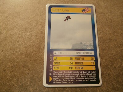 PETER LINE, SNOWBOARD CHAMPION, TRADING ROOKIE CARD, COLLECTOR (JT29 ...