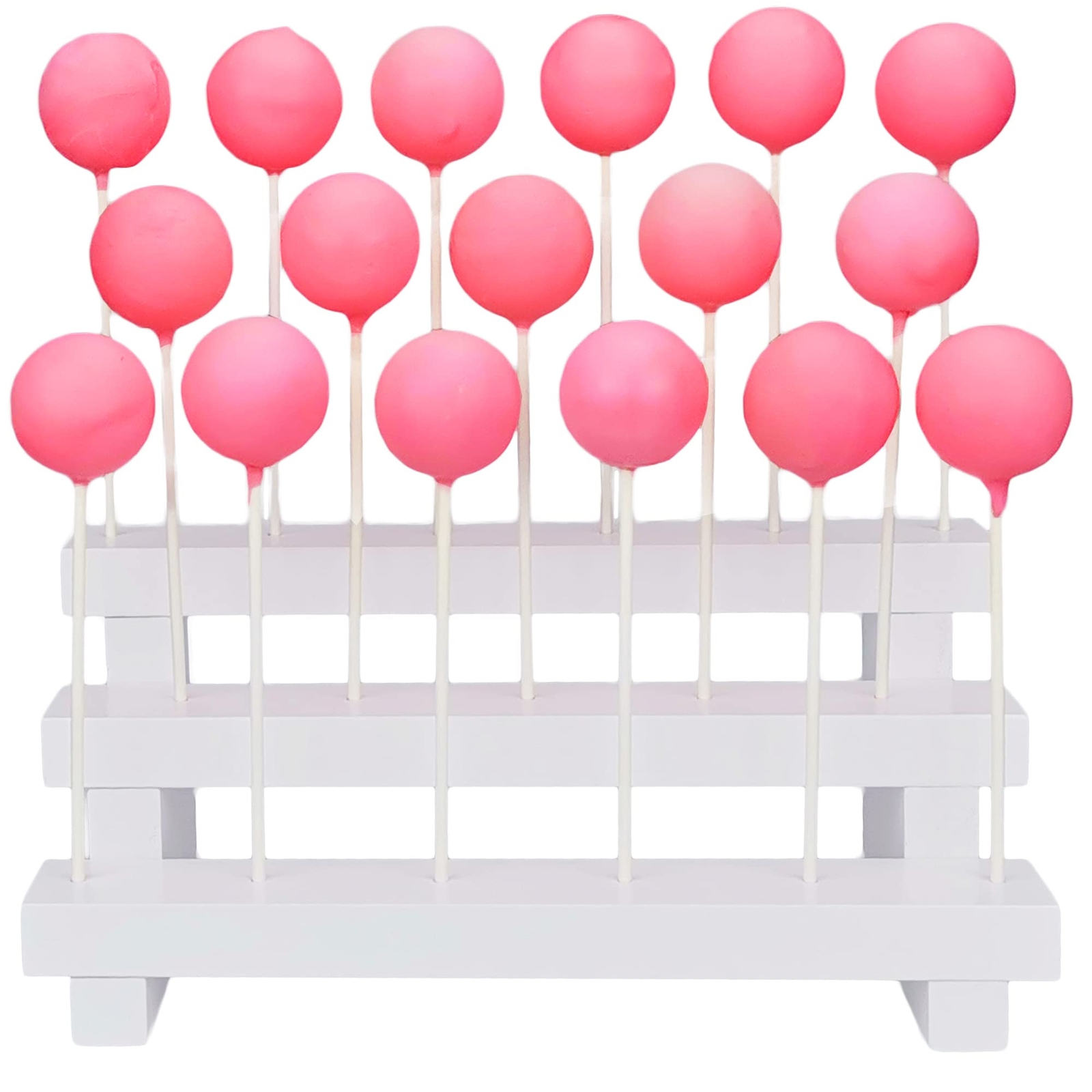 Cake Pop Stand Display Riser - 3 Tier Wood Lollipop Holder, 17 Hole ...