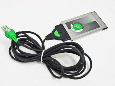 Vintage IBM PCMCIA Token-Ring 16/4 CC Adapter PC Card with RJ-45 Dongle ...