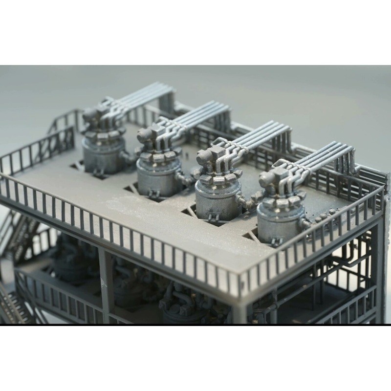 HO 1/87 Scale Train Model Scene Factory Industrial Scene Building Model ...