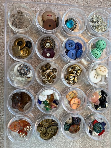 Vintage Buttons - Variety of Unique Novelty Vintage Buttons - Case ...