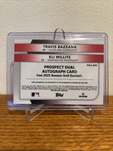 Eli Willits & Travis Bazzana 2025 Bowman Draft Chrome Prospect Dual ...
