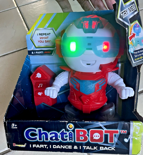 ROBOT Chati Bot Farts, Dances, Repeats What You Say, Eyes Light Up ...