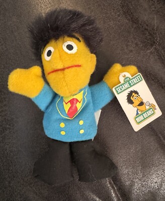 1999 Kelloggs Plush Beanie Sesame Street Mini Beans 5" Guy Smiley ...