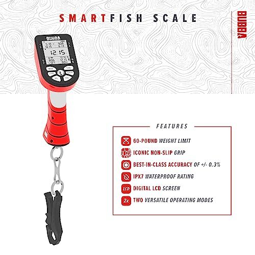 Tournament Grade Waterproof Fish Weigh Scale 60lb Capacity Red 8x4x3 ...